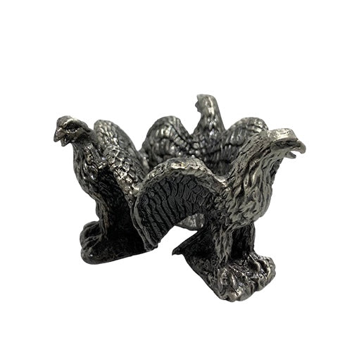 Triple Eagle Sphere Pewter Stand — Alliz Trading