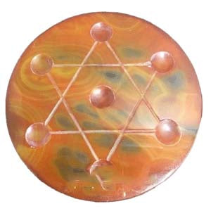 Carnelian Star Of David Plate — Alliz Trading